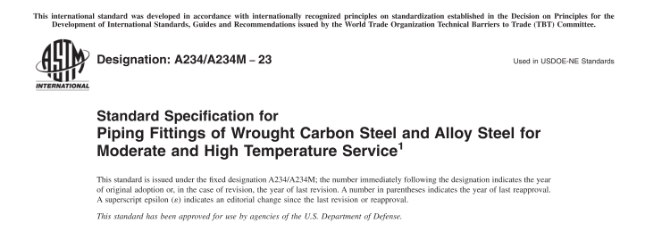 ASTM A234 对焊管件介绍 - 对焊管件&ASTM A234 WPB